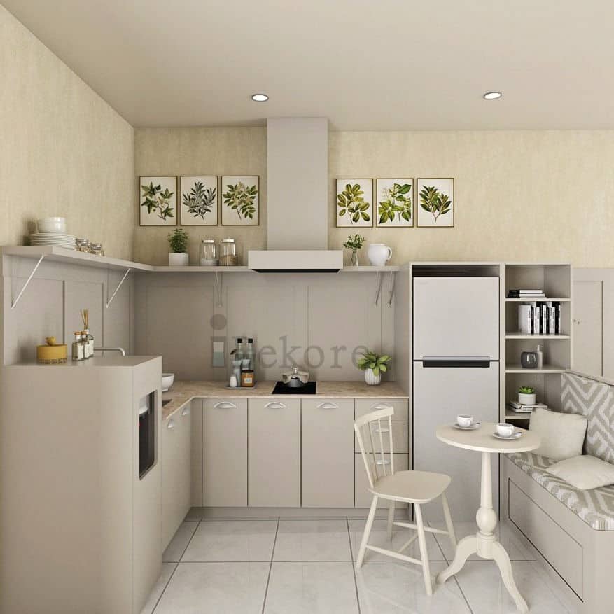 Kitchen Set with Quadra Stone Top Table - iDekore