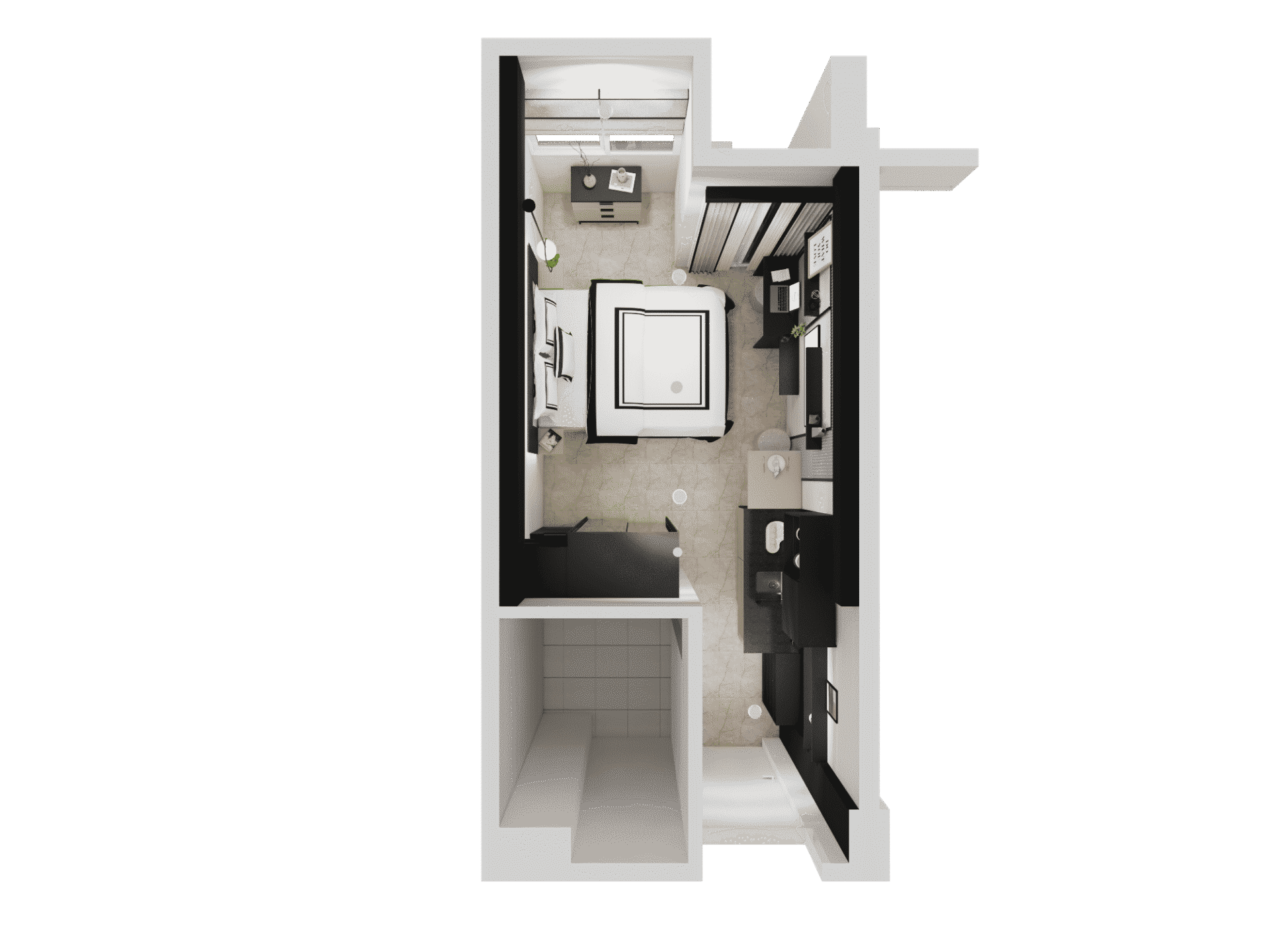 Fullset Interior dan Furniture Apartment Akasa BSD City 1 Bedroom - iDekore